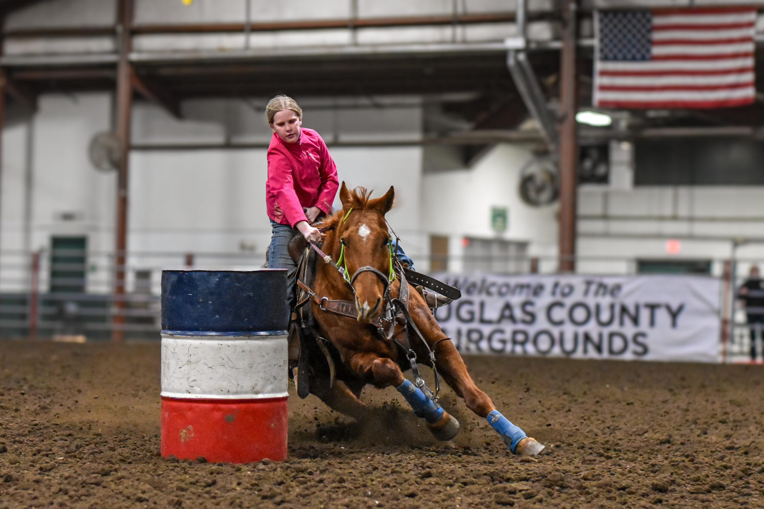 Barrel racers at the Douglas County Fairgrounds welcome spectators as ...